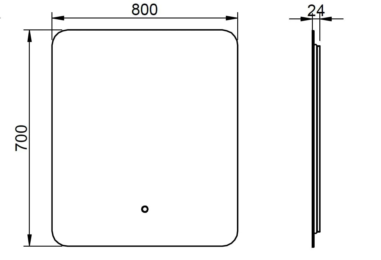 Specchio Led per Bagno Organic 80x70 cm acquista da OBI