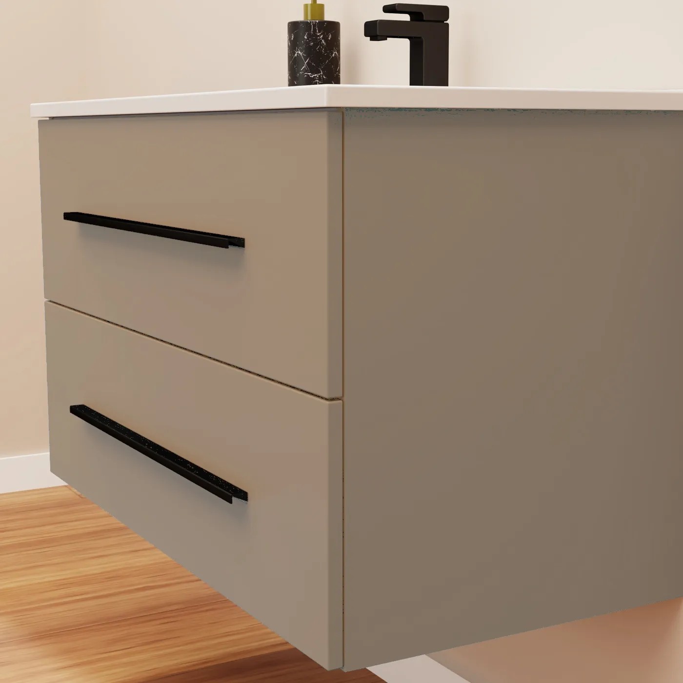 Mobile bagno base lavabo sospesa Mary 90x46 cm beige acquista da OBI