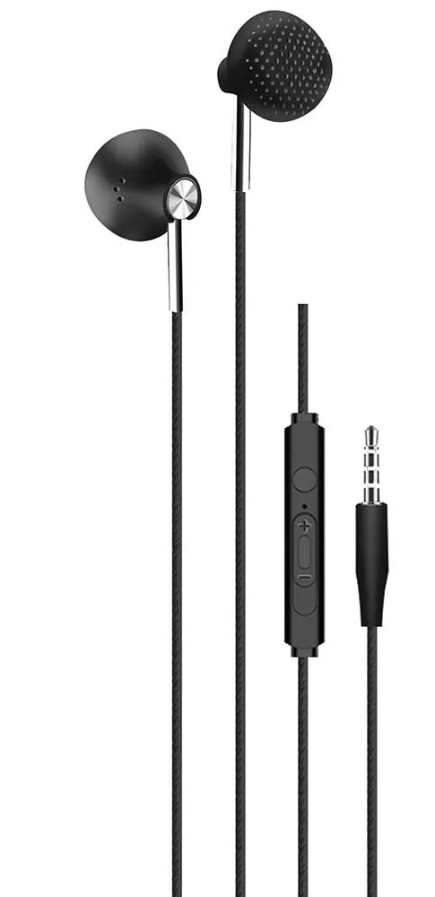 Cuffiette stereo Nero con microfono controller e connettore jack 3.5 ...