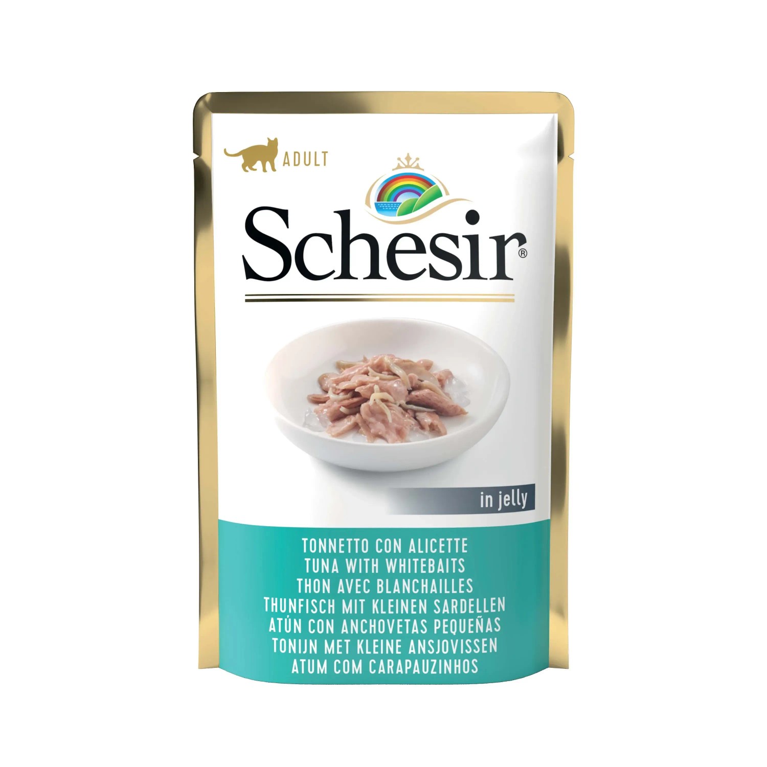 Cibo umido per gatto Schesir Tonnetto con alicette busta 85 g acquista da OBI