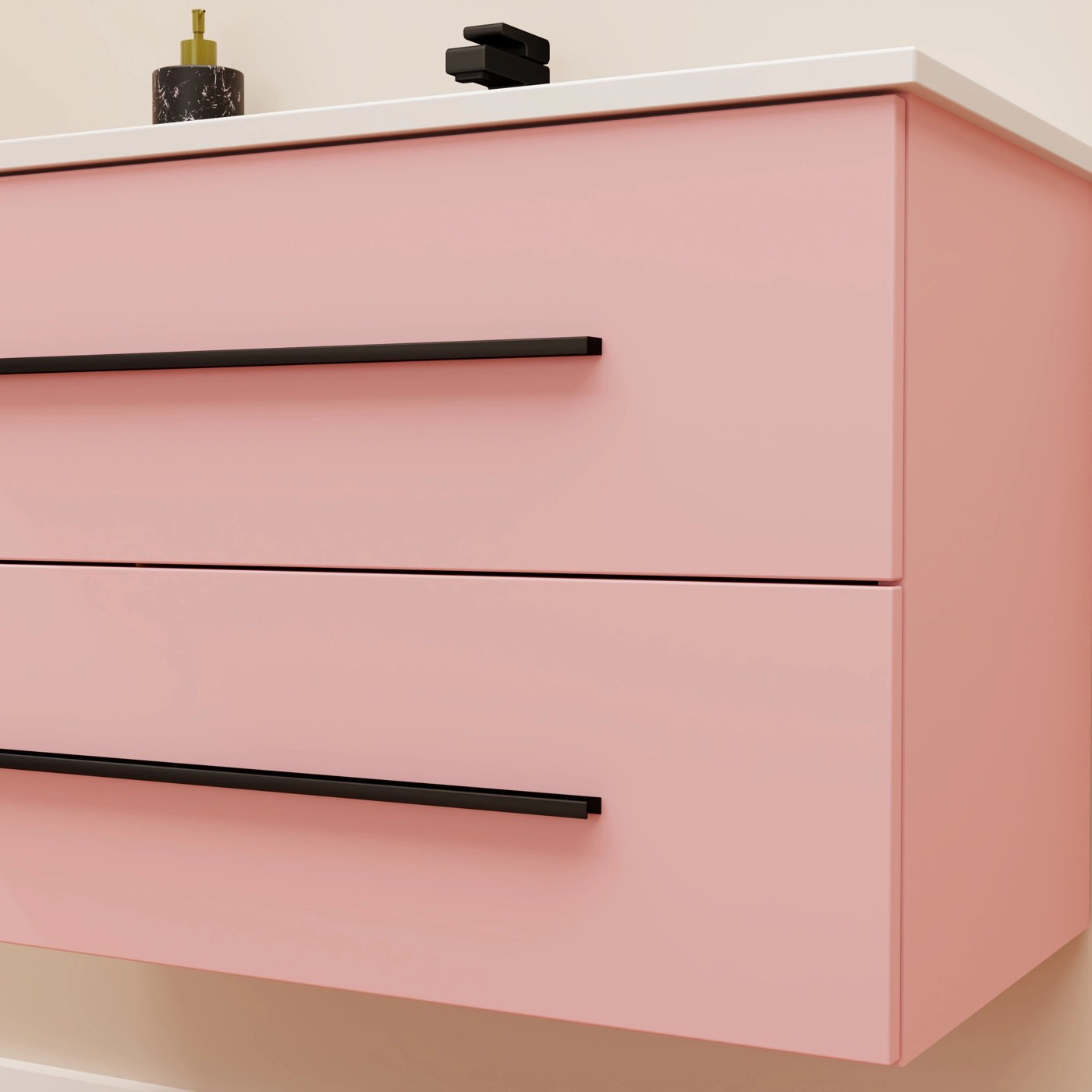 Mobile bagno base lavabo sospesa Mary 90x46 cm rosa acquista da OBI