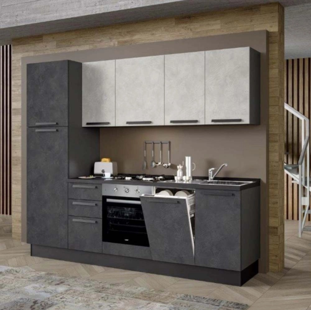 Cucina completa Licola reversibile 255 cm grigio acquista da OBI