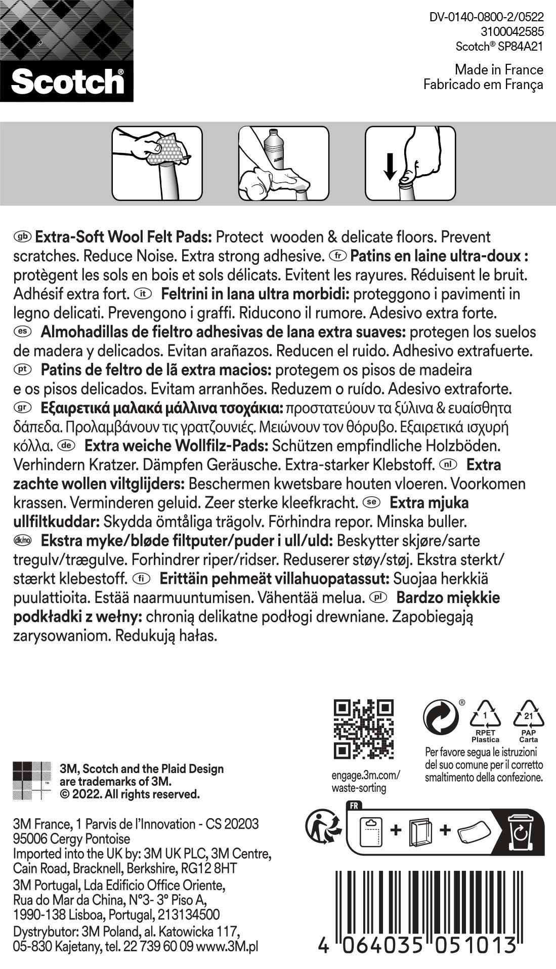 Feltrini adesivi Scotch® extra soffici beige Ø 25 mm | OBI