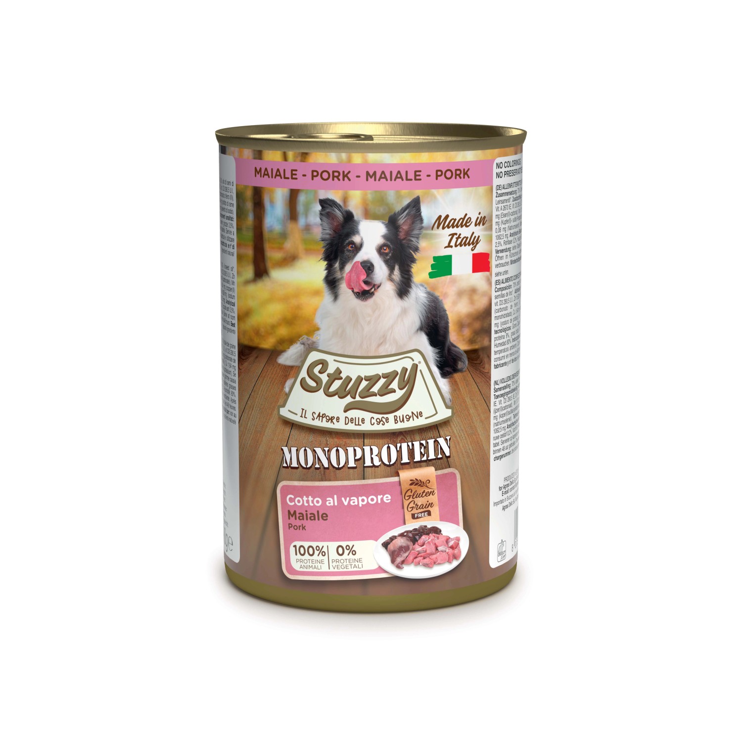 Cibo umido per cani Stuzzy Monoprotein Maiale Fresco lattina 400 g acquista da OBI