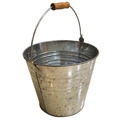 Secchio in lamiera zincata con manico ad arco capienza 15 l Ø 32 cm | OBI