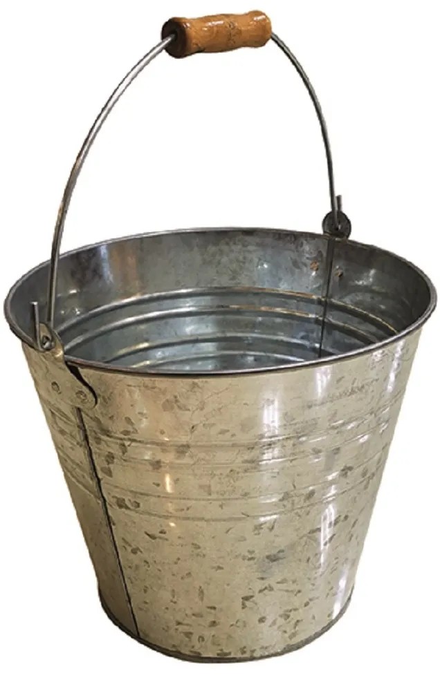 Secchio in lamiera zincata con manico ad arco capienza 15 l Ø 32 cm | OBI