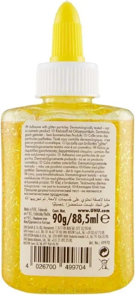 Colla glitter giallo UHU 88,5 ml acquista da OBI