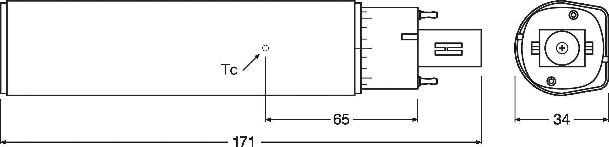 Lampadina LED Osram Dulux tubo G24 10 W 990 lm 3000 K Ø 3,4 x H 17,1 cm ...