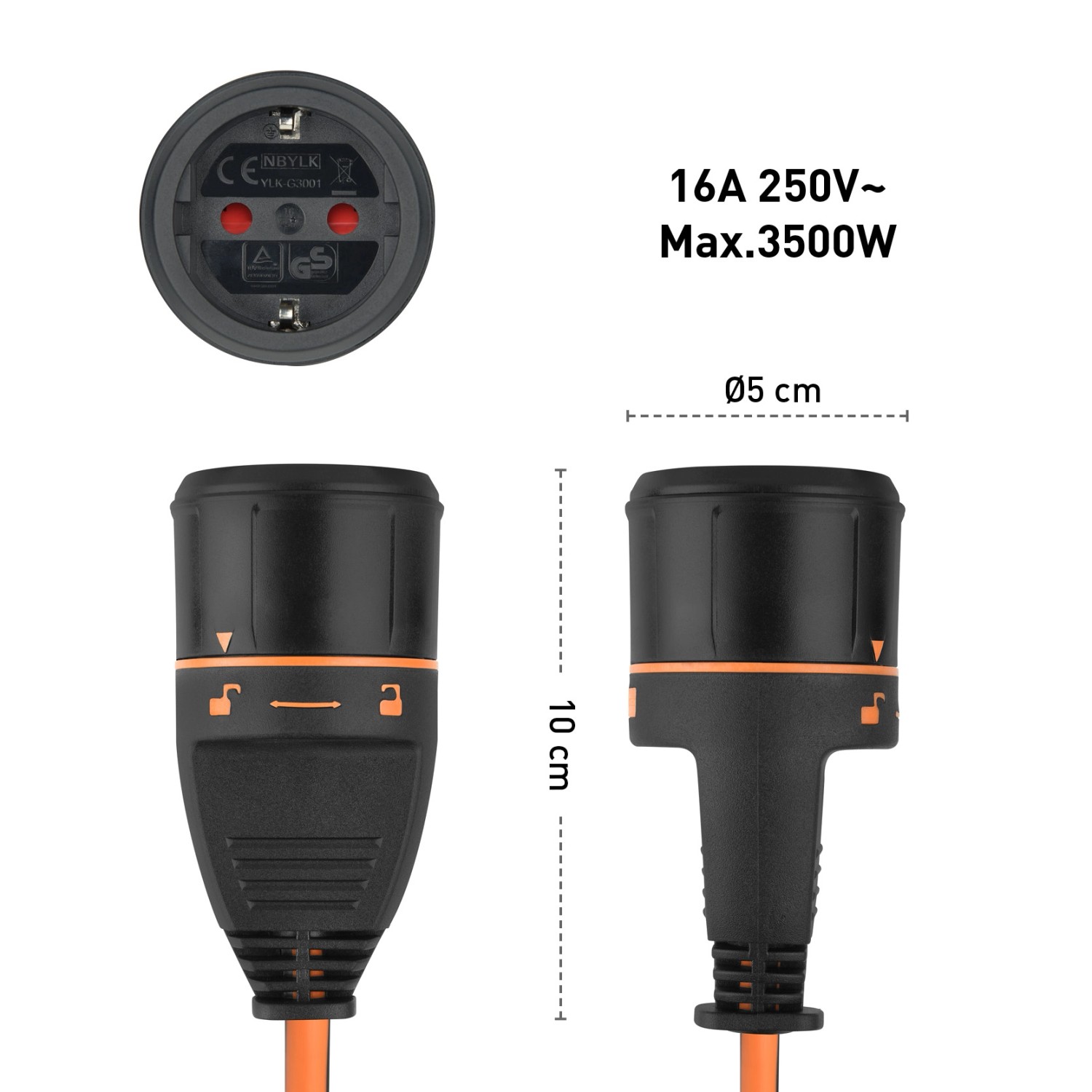 Prolunga elettrica da giardino con meccanismo di blocco ELECTRALOCK ...
