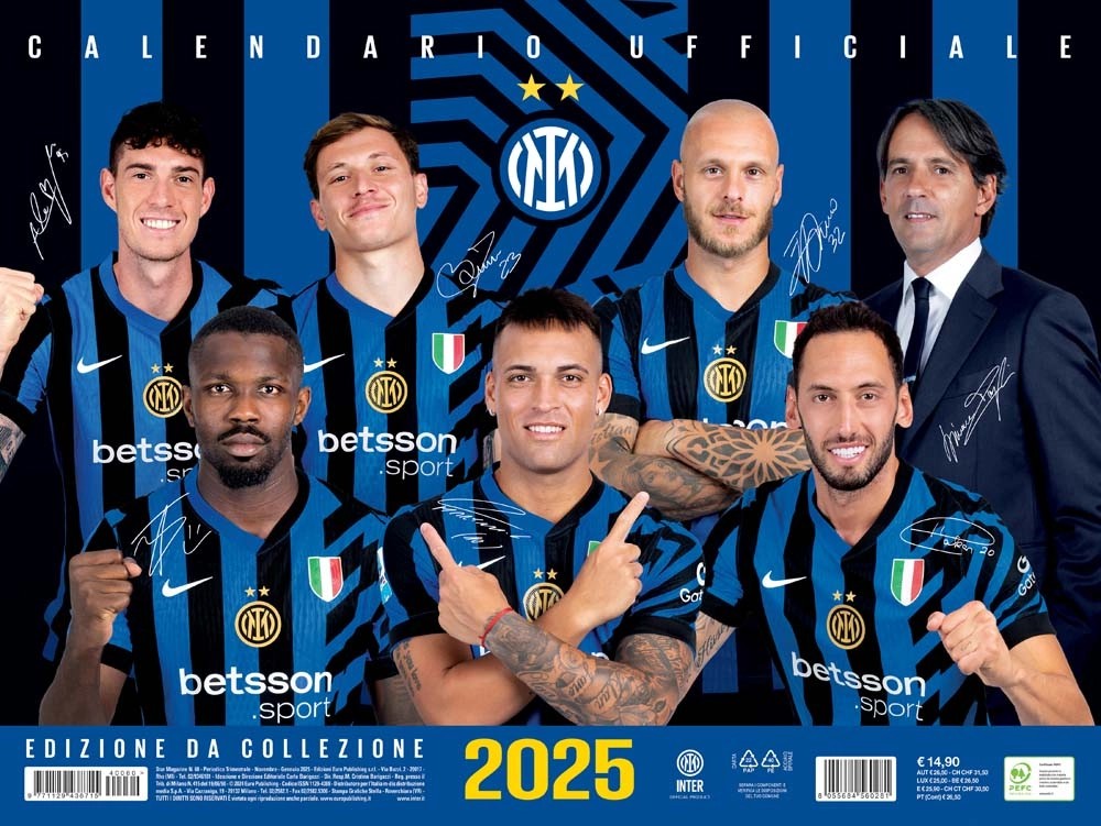 Calendario Ufficiale 2025 Inter autografato | OBI
