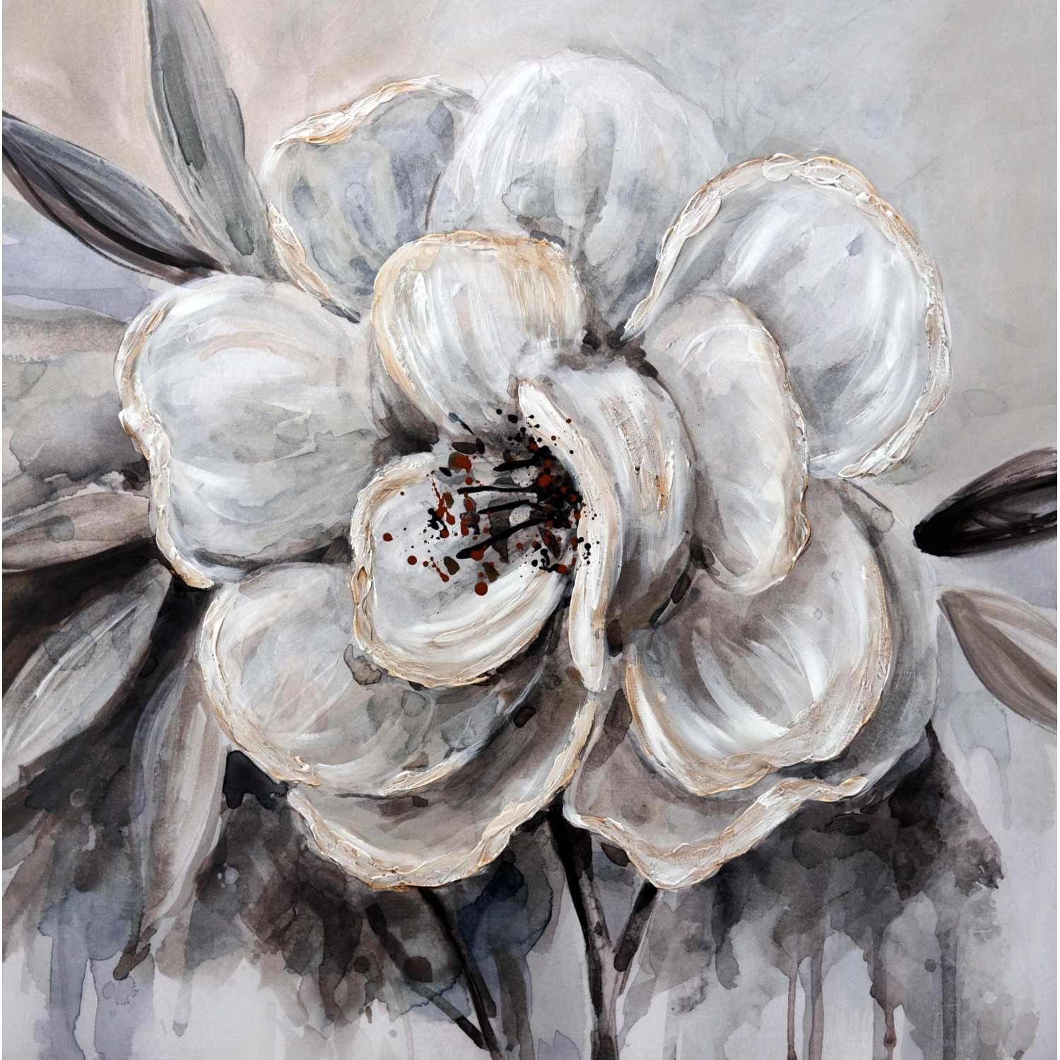 Dipinto fiore bianco 80 x 80 cm acquista da OBI