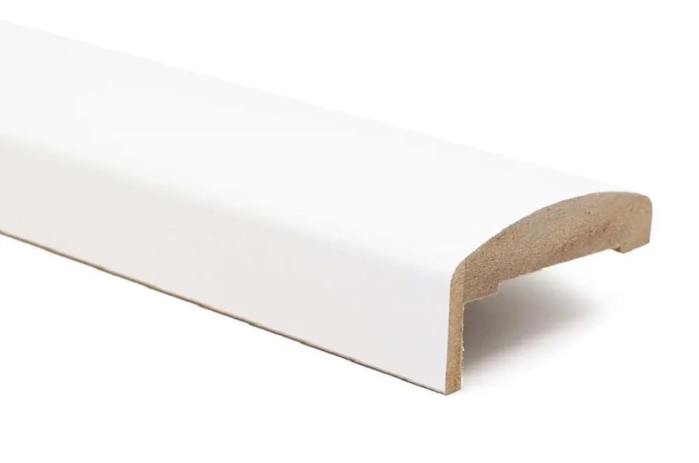 Coprifilo stondato in MDF 225x3,7x7,5 cm bianco acquista da OBI