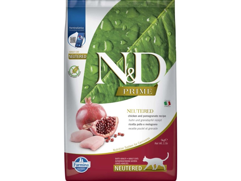 Croccantini per gatti sterilizzati N&D pollo e melograno 5 kg acquista ...