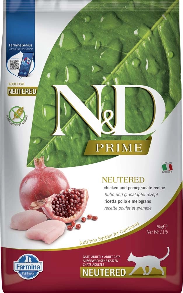 Croccantini per gatti sterilizzati N&D pollo e melograno 5 kg acquista ...