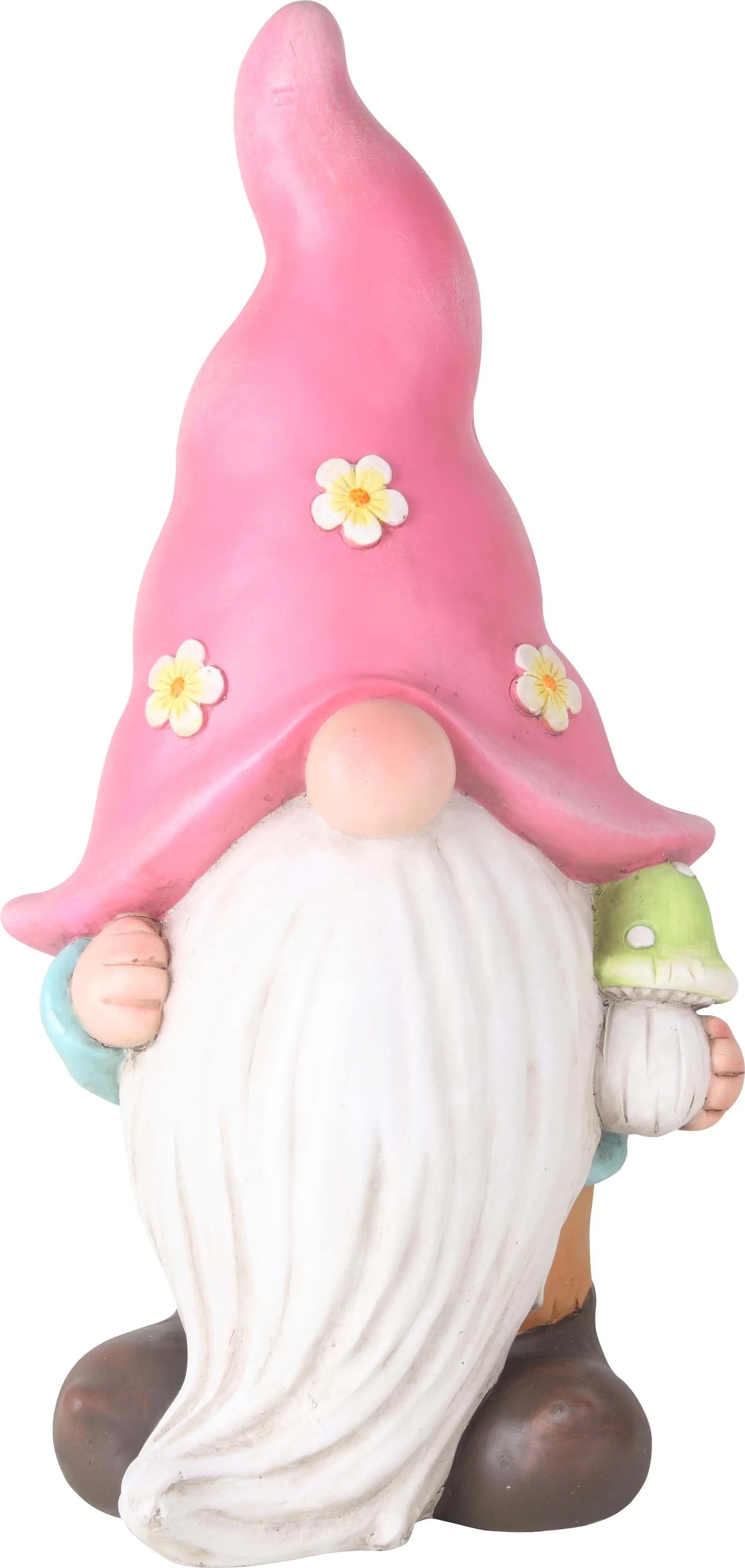 Decoro giardino Nano con cappello rosa acquista da OBI