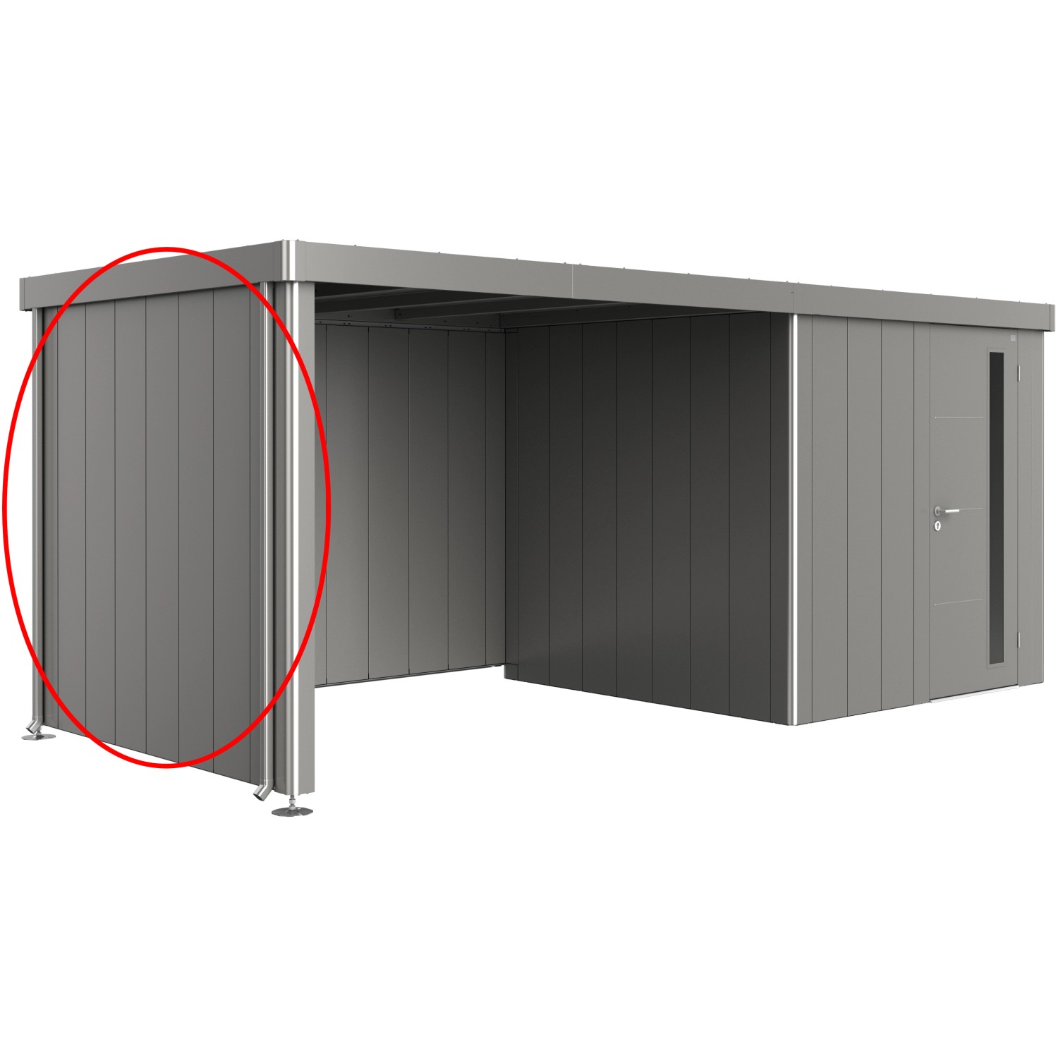 Parete laterale per casetta Biohort Neo 2A/2B/2C/2D grigio scuro ...