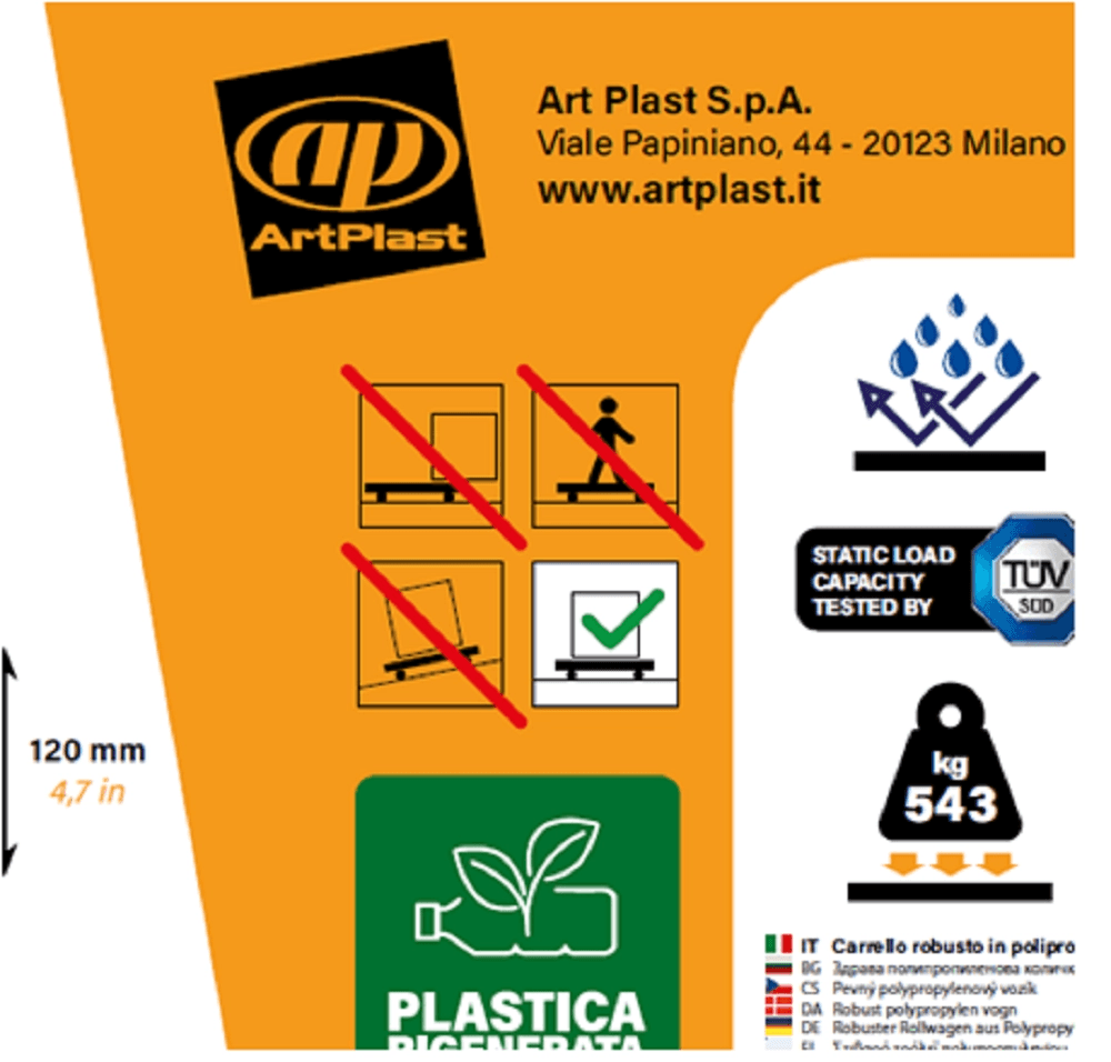 Pedana con ruote 58x38x12 cm fino a 543 kg nero acquista da OBI