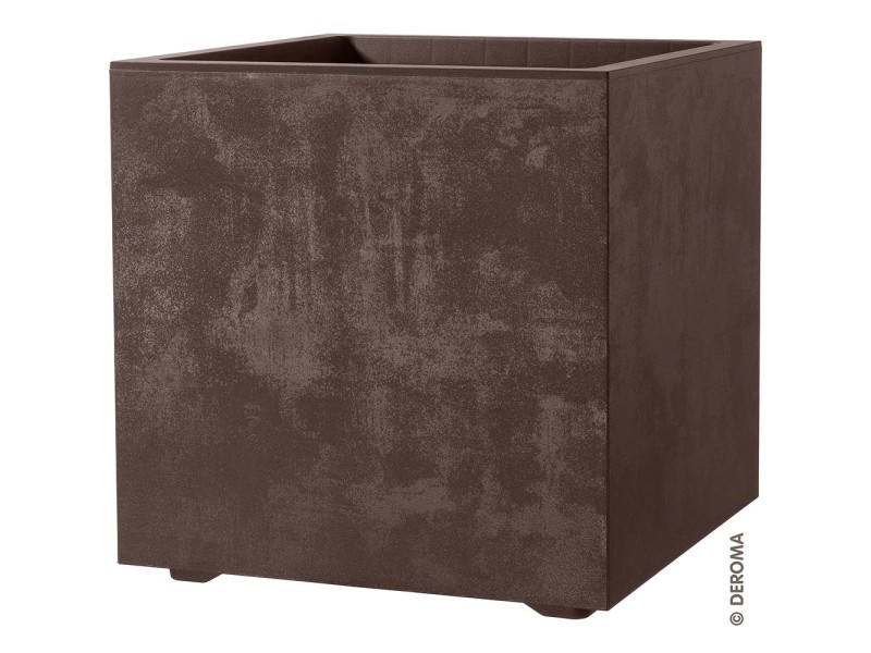 Vaso da esterno cubo Deroma Millenium R 25 cm marrone | OBI