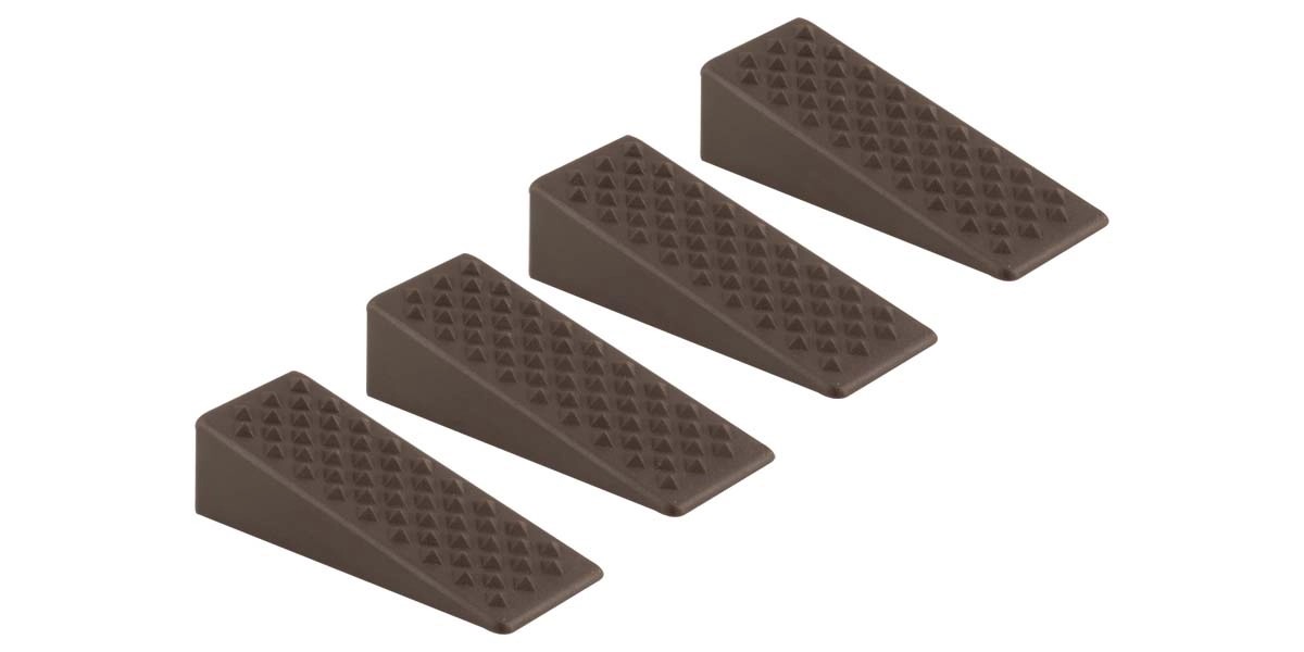 Fermaporte a cuneo adesivi in polistirolo marrone 50x19 mm 4 pz acquista da OBI