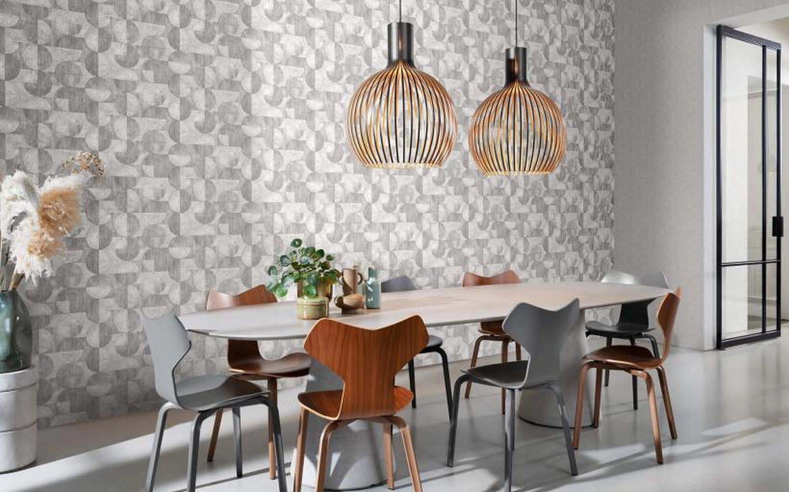 Carta da parati eleganzab0 10,05x0,53 m Acciaio | OBI