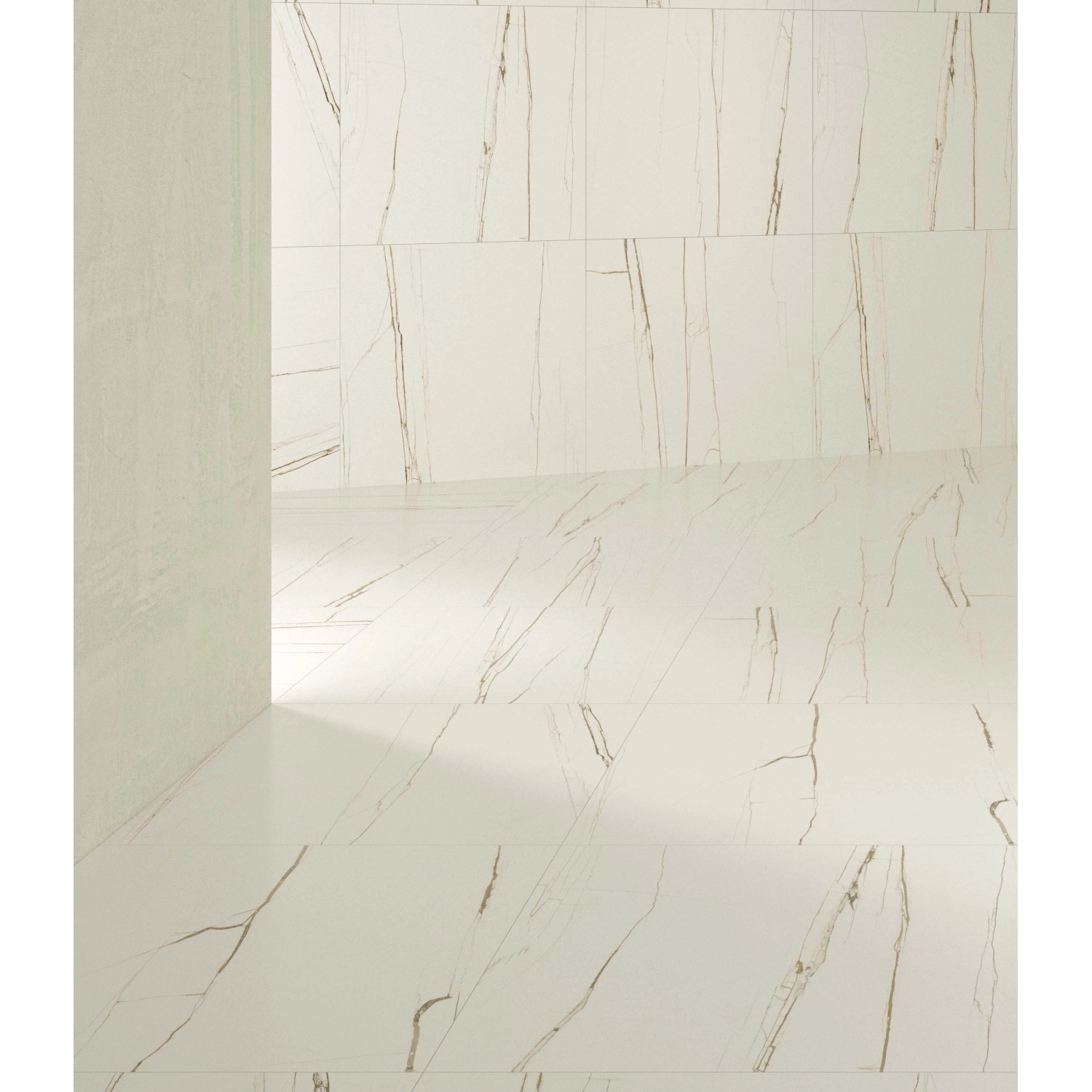 Piastrella in gres porcellanato Marble bianco lappato 59,6x119,2 cm 1 ...