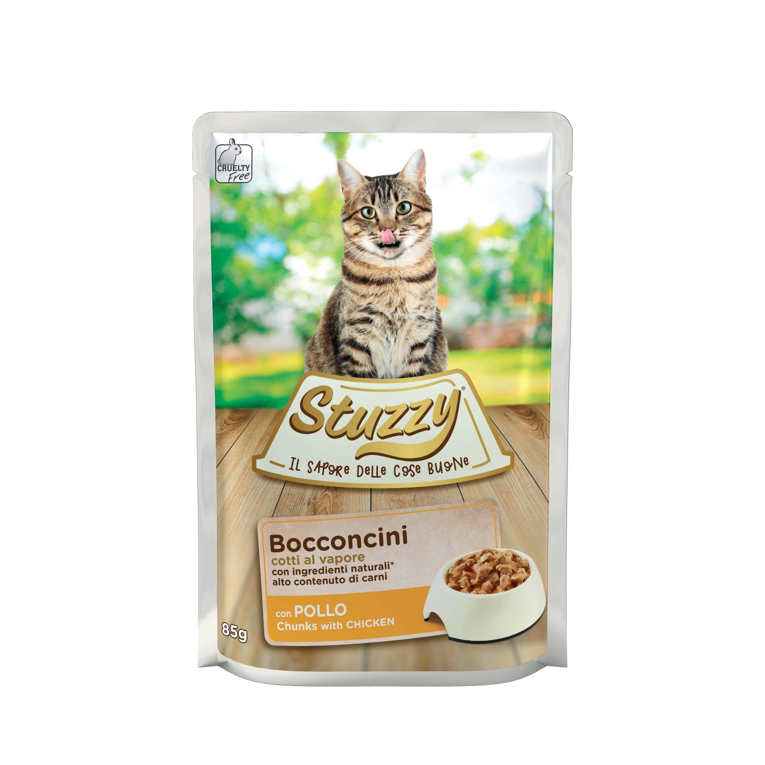 Cibo umido per gatto Stuzzy Bocconcini con Pollo busta 85 g | OBI