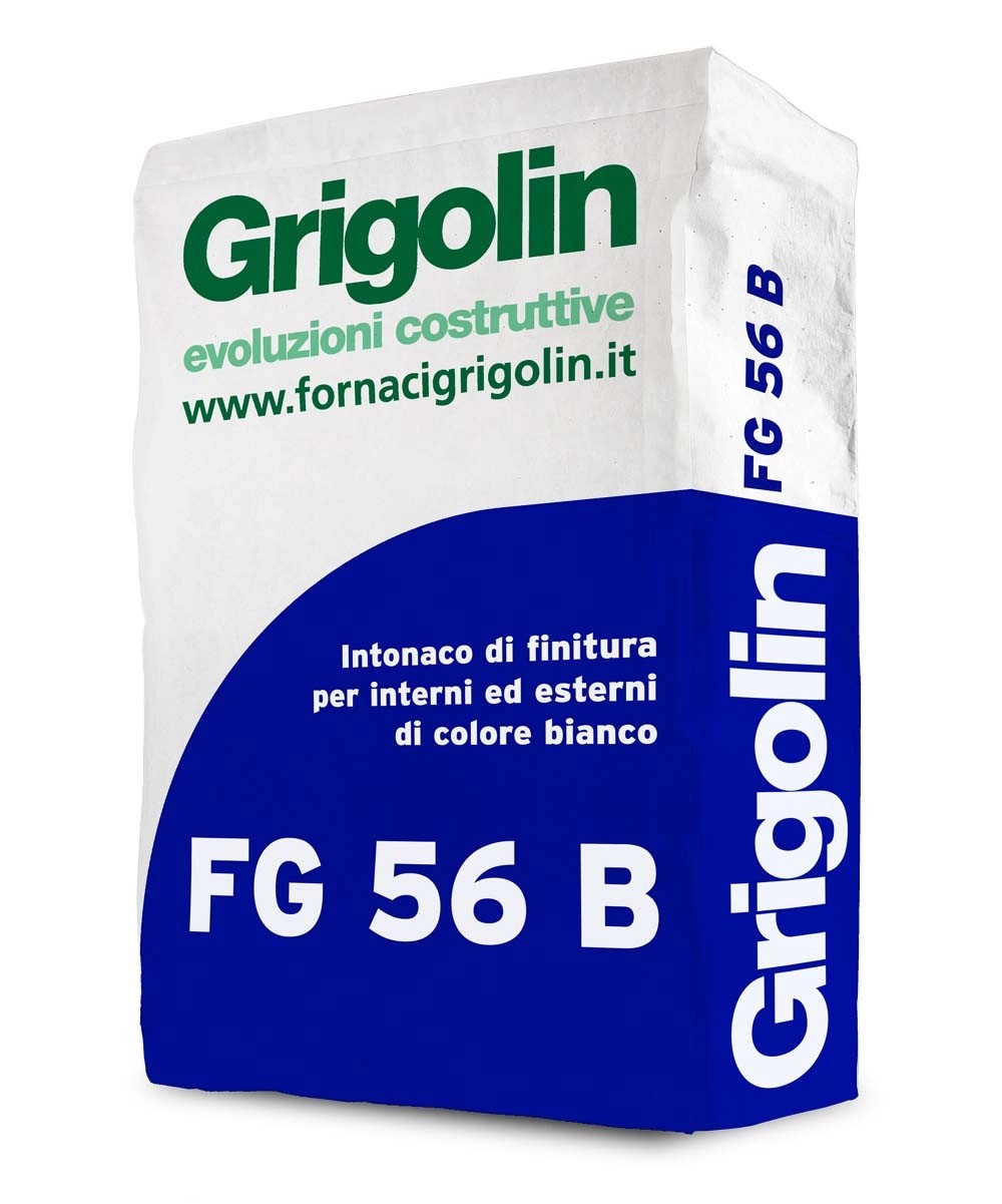 Intonaco di finitura FG 56 B Fornaci Calce Grigolin bianco 25 Kg ...