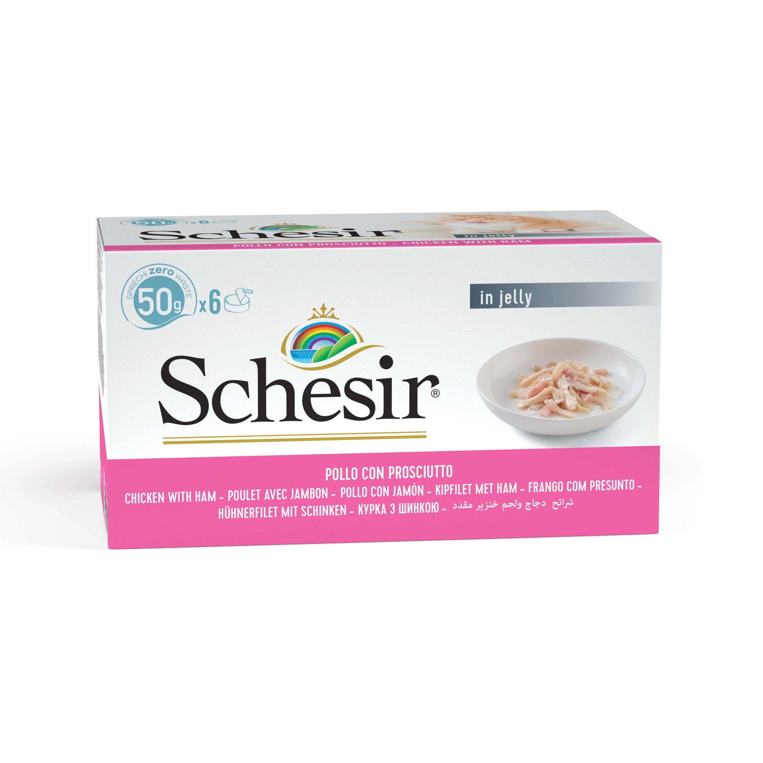 Filetti di pollo con prosciutto Schesir per gatti multipack 6x50g acquista da OBI
