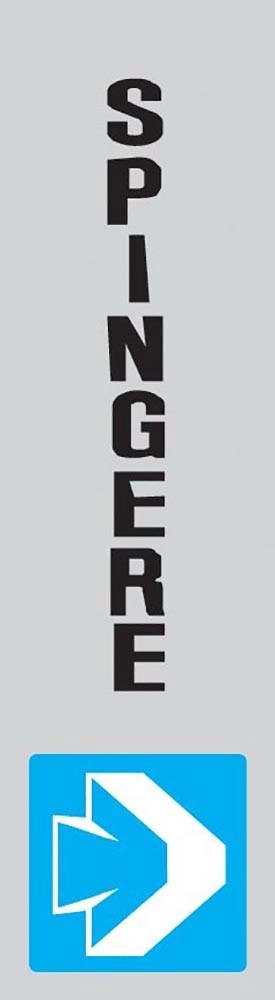 Targa adesiva di informazione "Spingere" verticale vinile rigido 4 x15 ...