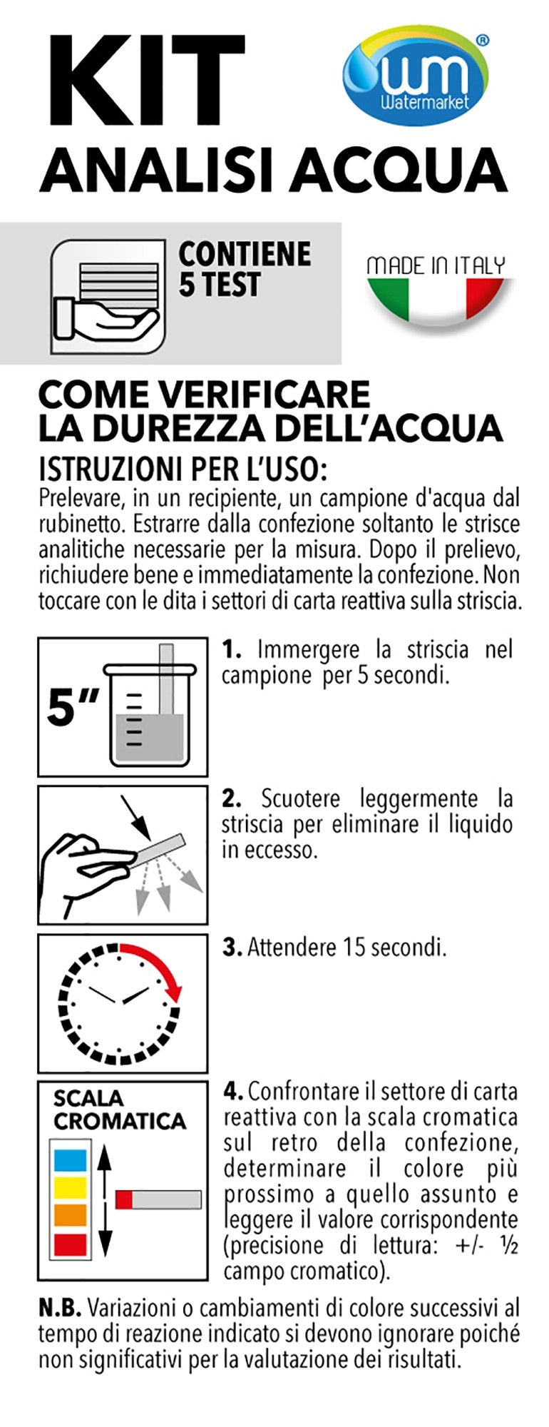 Kit Test durezza acqua 5 pz acquista da OBI