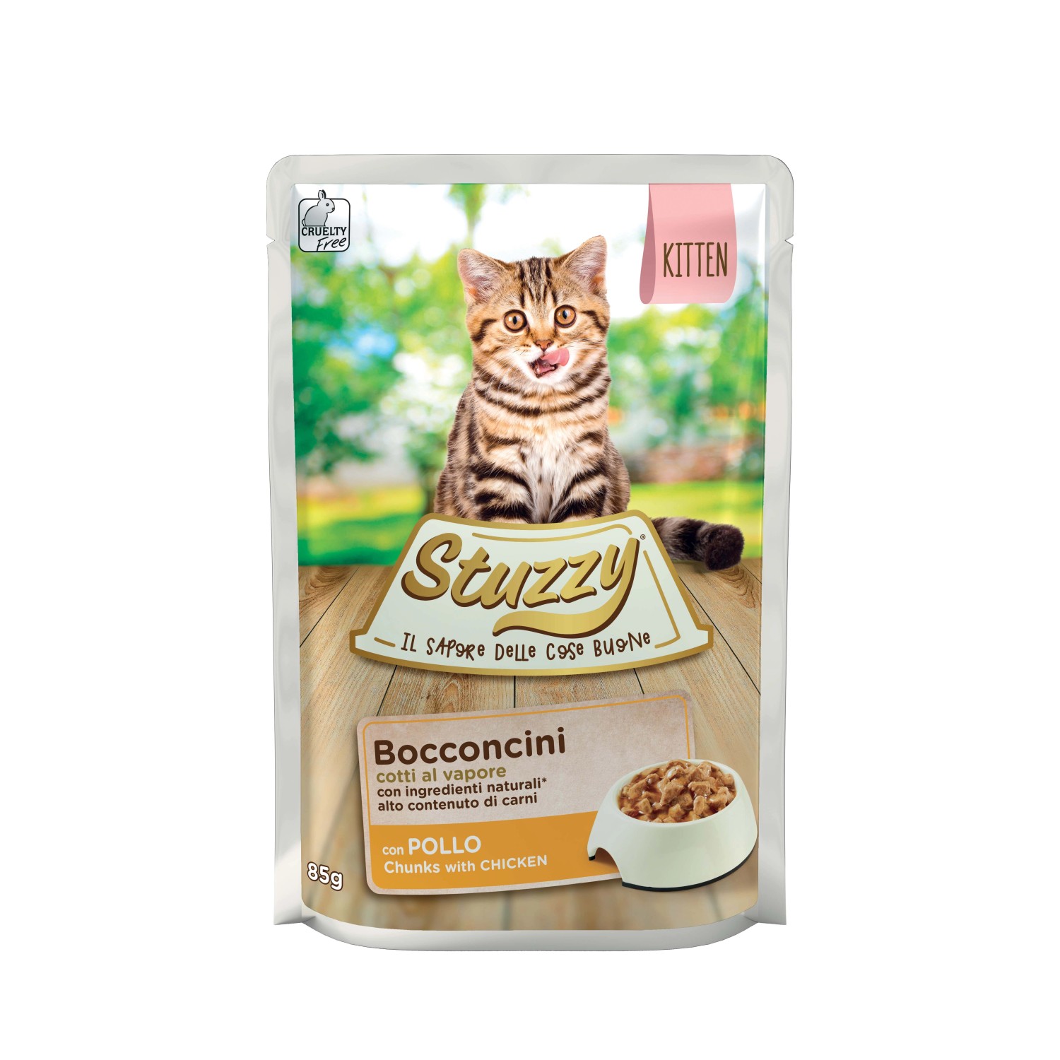 Cibo umido per gatto Stuzzy Kitten Bocconcini con Pollo busta 85 g acquista da OBI