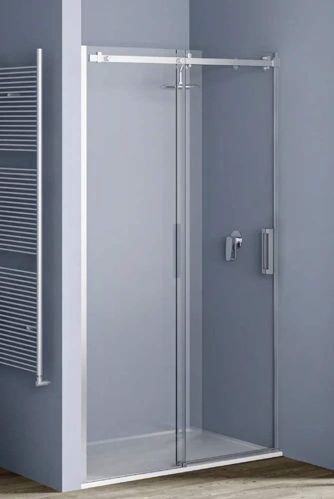 Porta scorrevole dx doccia Kilò 130 cm argento/trasparente | OBI