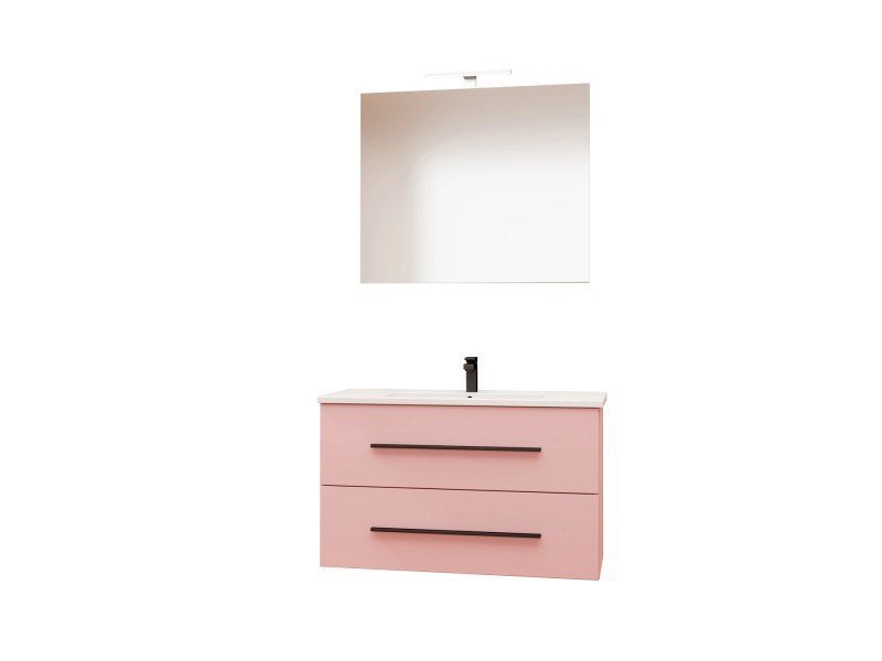 Mobile bagno base lavabo sospesa Mary 90x46 cm rosa acquista da OBI