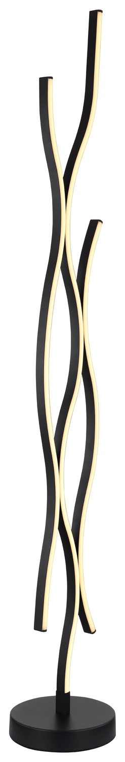 Lampada a terra LED Geronimo 28 W 1330 lm 3000 K H 135 cm nero | OBI