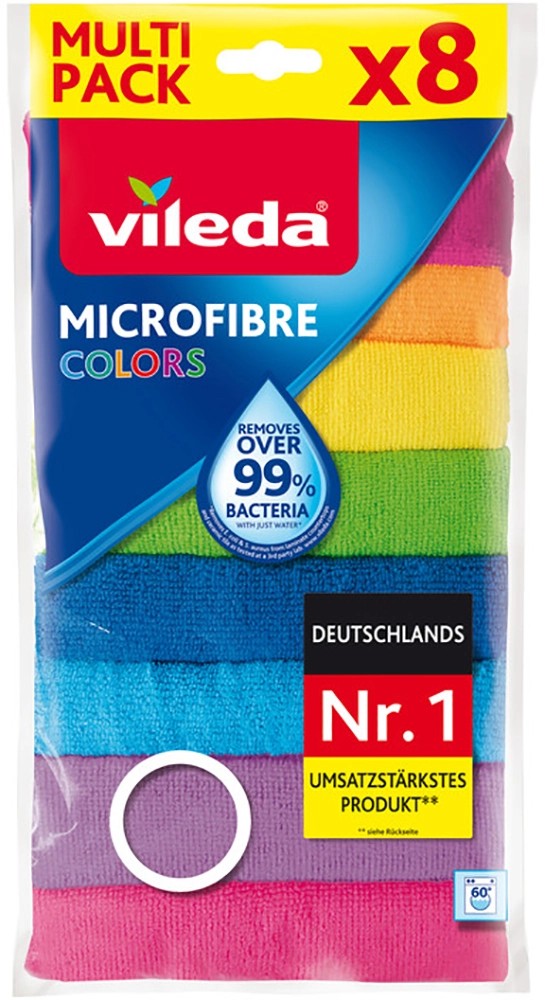 Panno multiuso in microfibra Vileda Colors XXL 8 pz