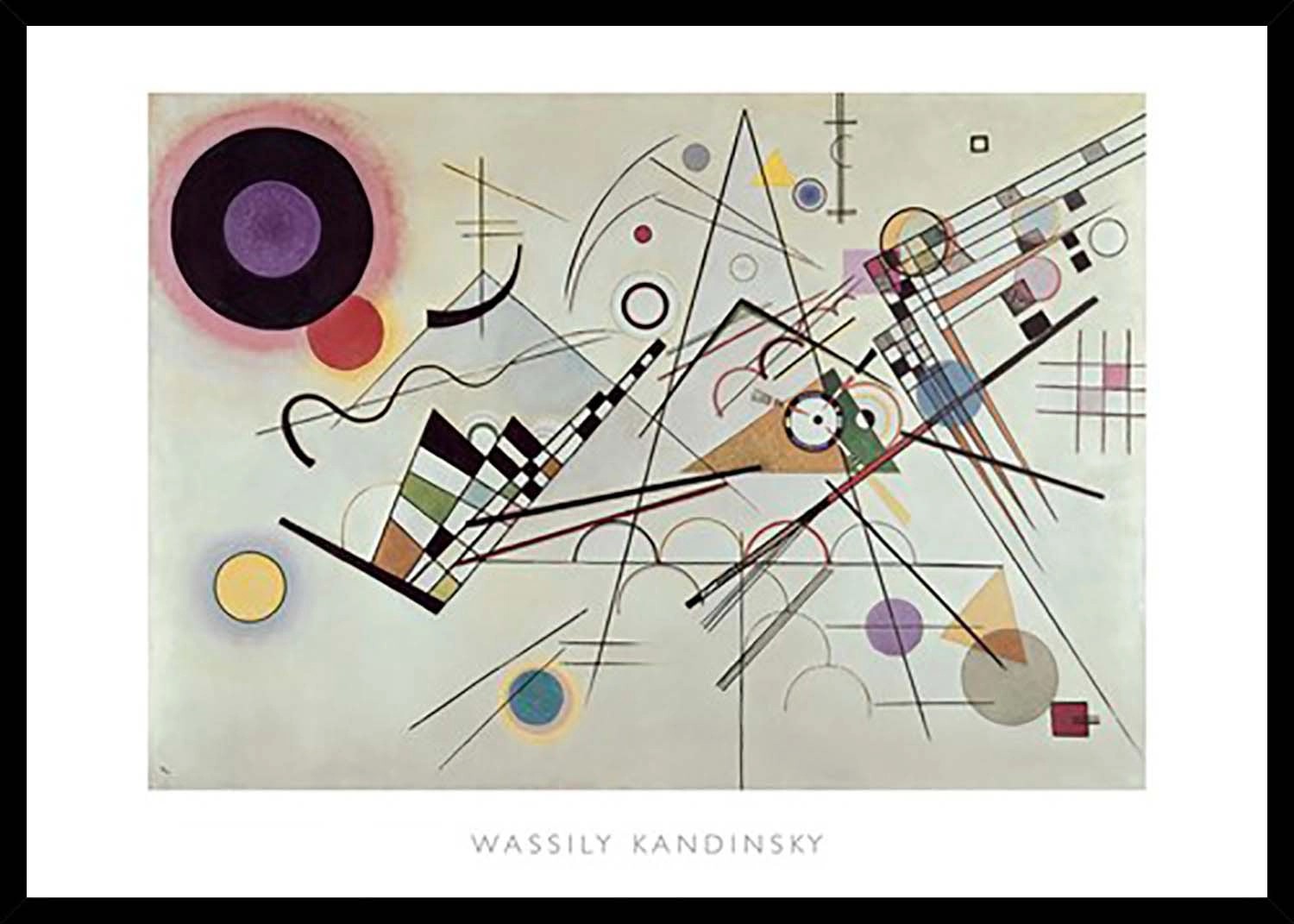 Stampa con cornice Composition number 8 nero 40x50 cm acquista da OBI