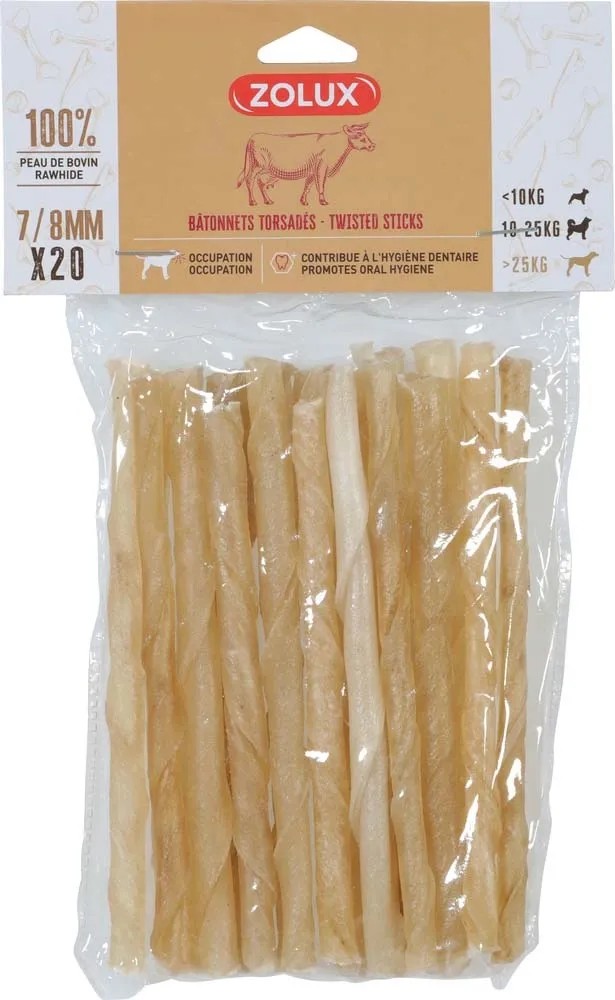 Osso per cani 100% pelle bovina 20 pz acquista da OBI