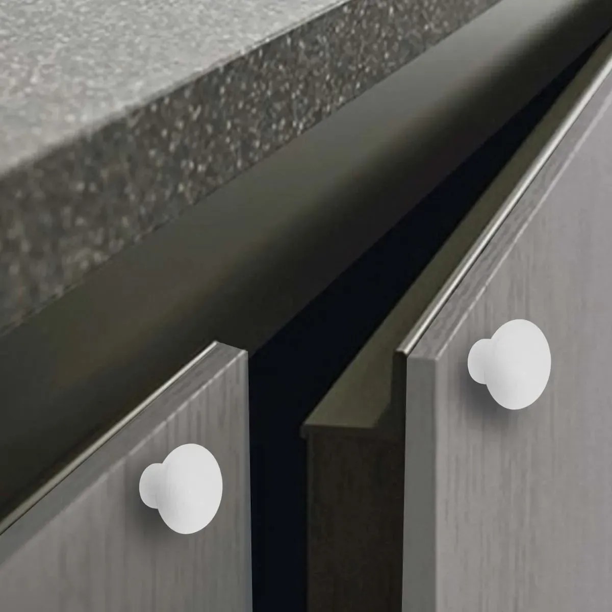 Set 2 pomoli in plastica riciclata bianco Ø 32 h 22 mm acquista da OBI