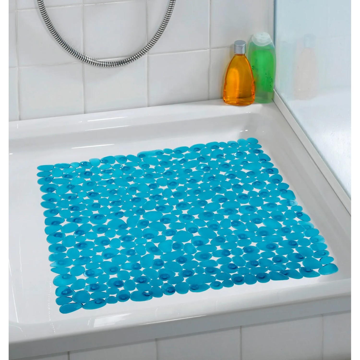 Tappetino antiscivolo doccia Paradise 54x54 cm petrolio acquista da OBI