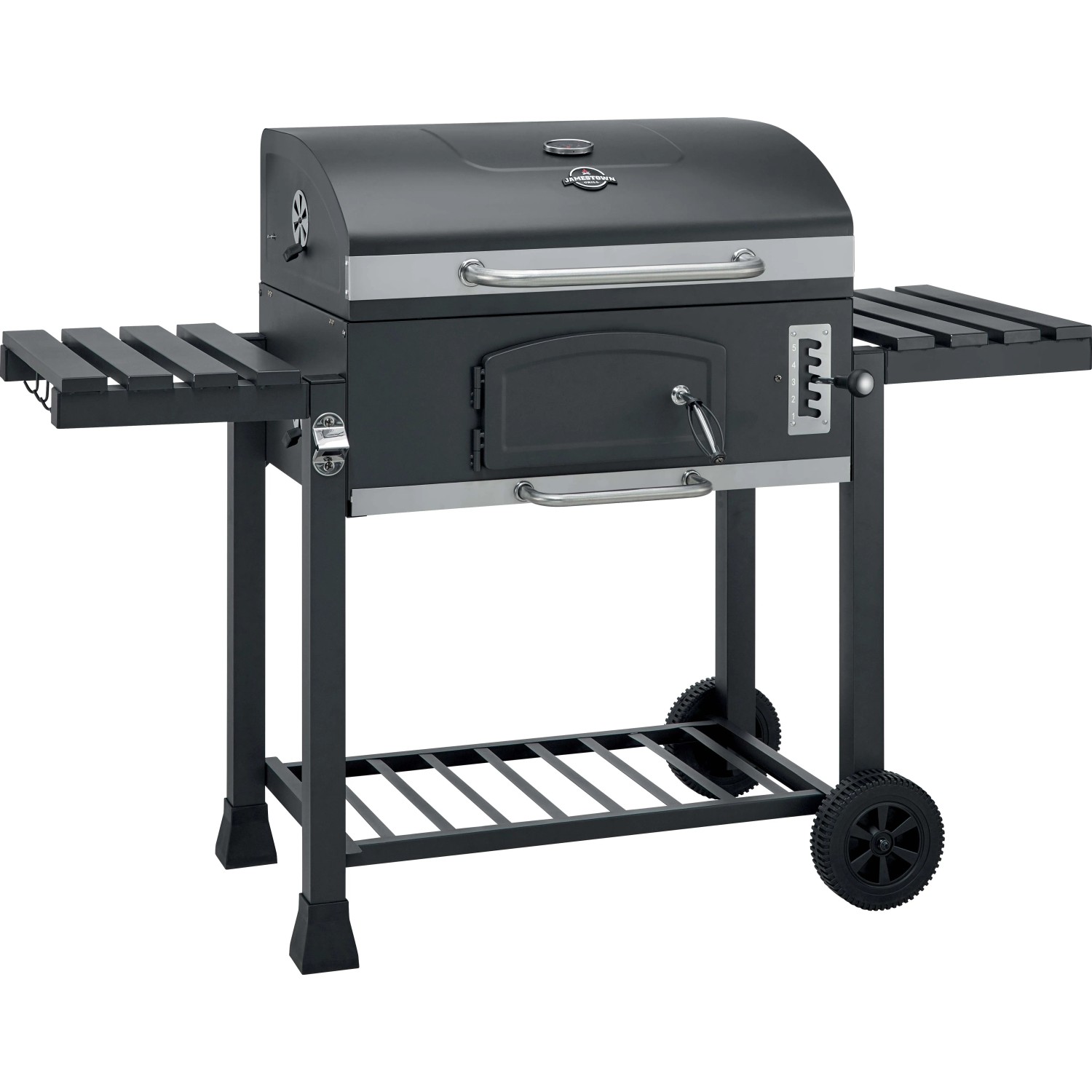 Barbecue a carbonella Jamestown Jaxon XL nero griglia 70x46 cm acquista ...