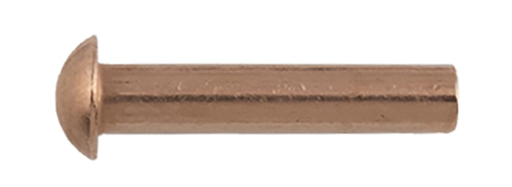 Ribattino con testa bombata in rame 5 mm x 25 mm 10 pz | OBI