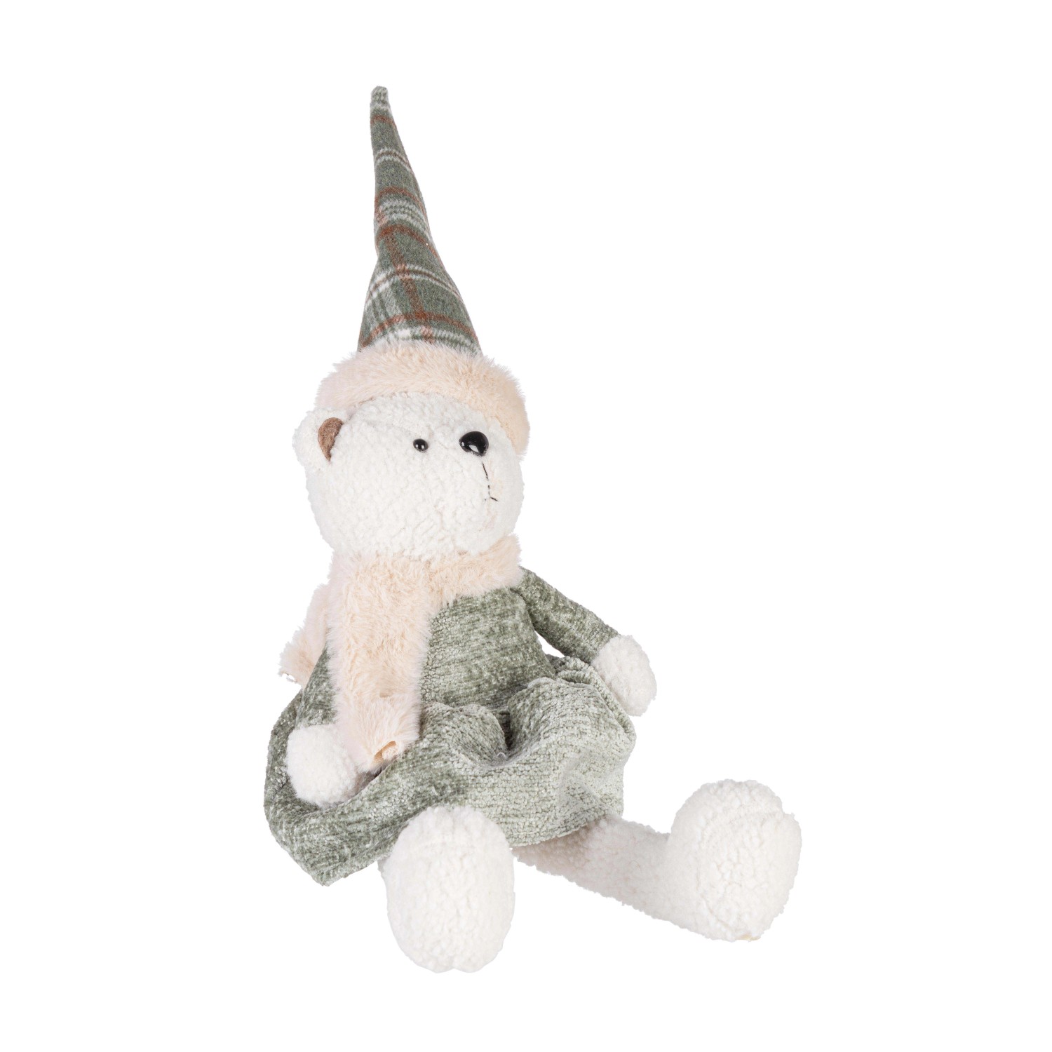 Figura decorativa Orso Hayley Gon in poliestere bianco H 47 cm acquista ...