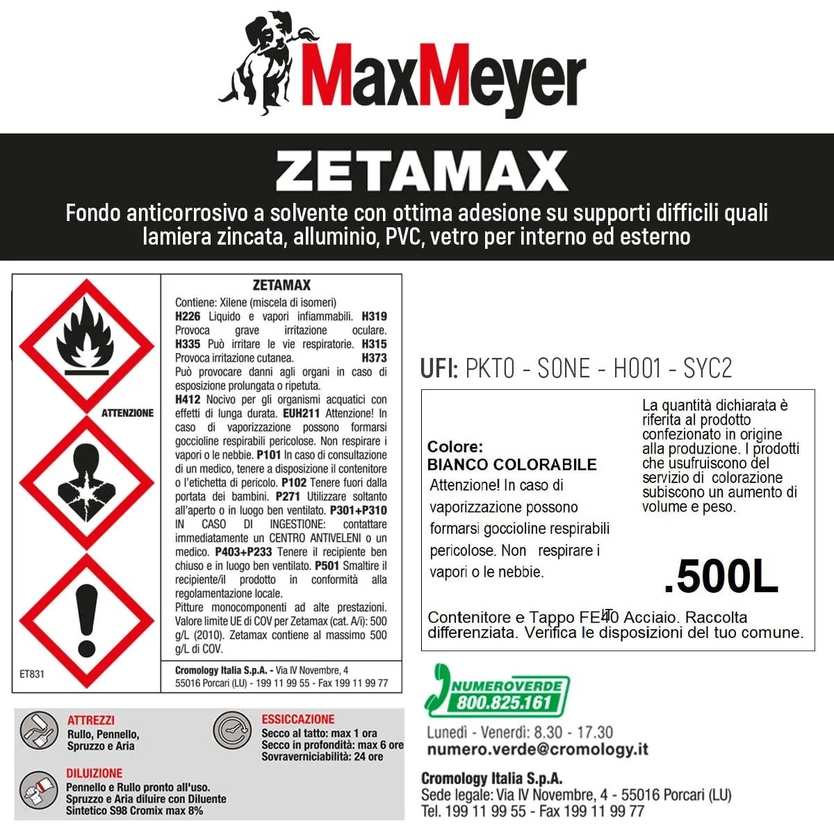 Fondo definitivo multisupporto MaxMeyer Zetamax bianco 0,5 l acquista ...