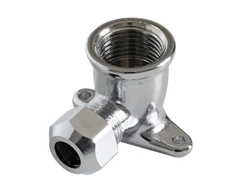 Gomito Cromato Femmina con Flangia 1/2 " x 10 mm acquista da OBI