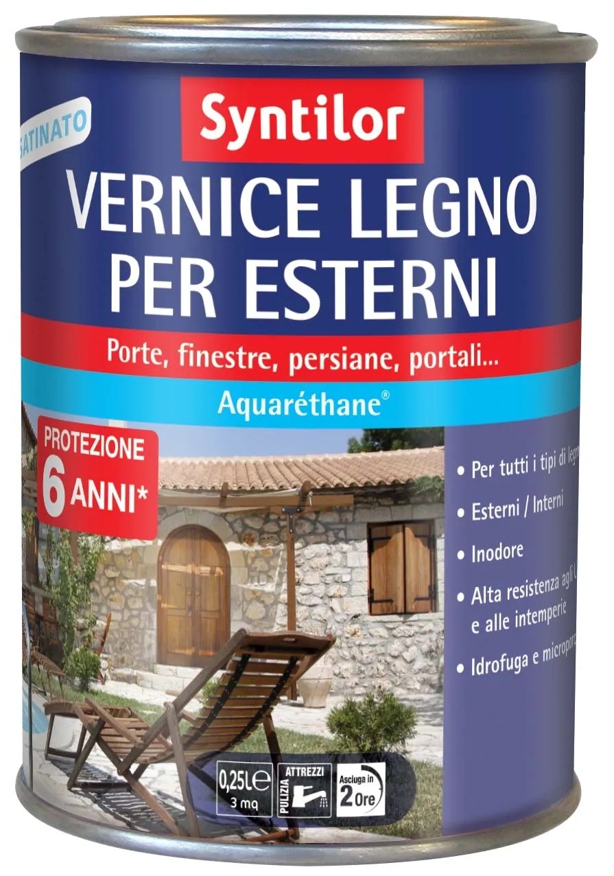 Vernice per legno da esterno satinato ad acqua teck 250 ml acquista da OBI