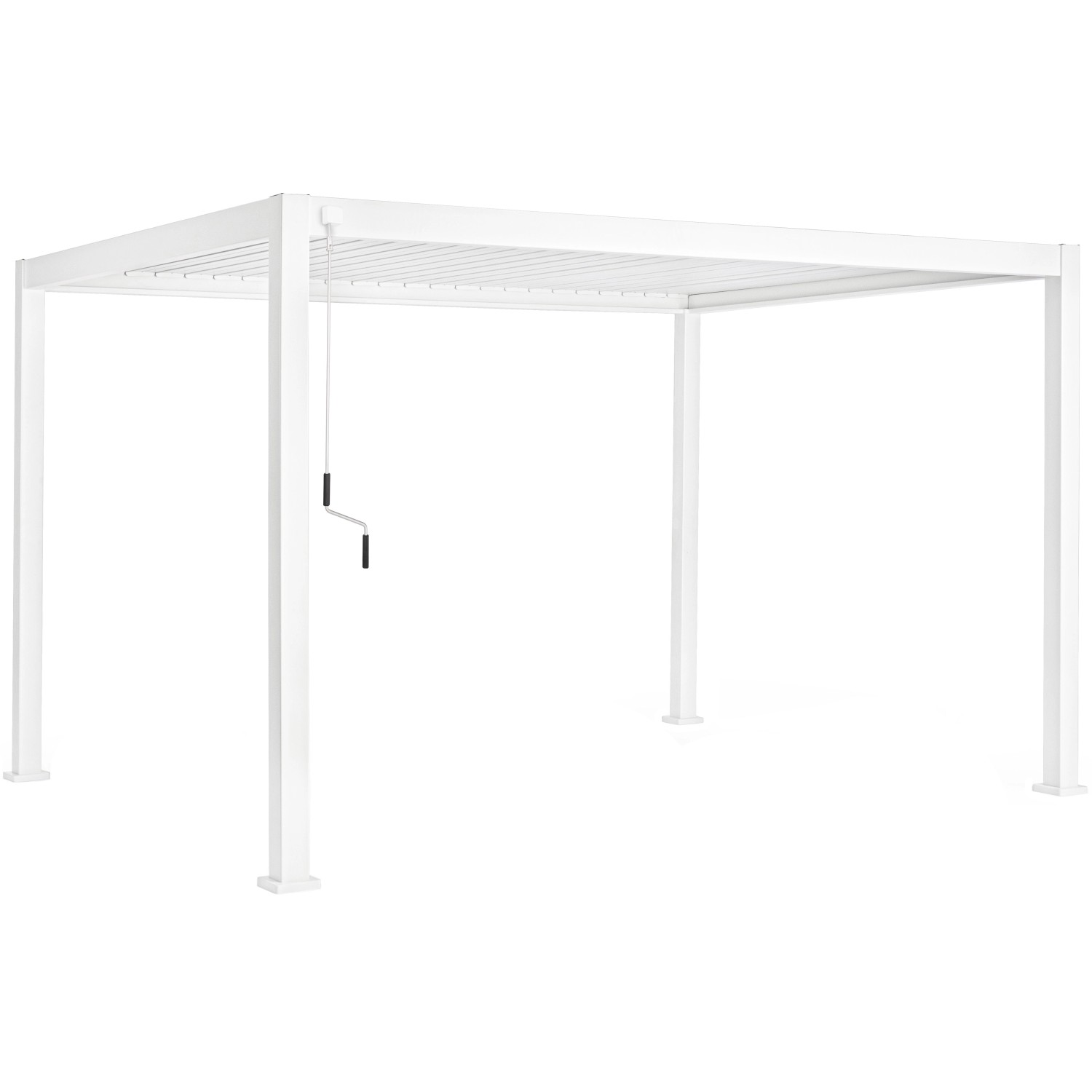 Pergolato in alluminio bianco Ocean 300x400 cm | OBI