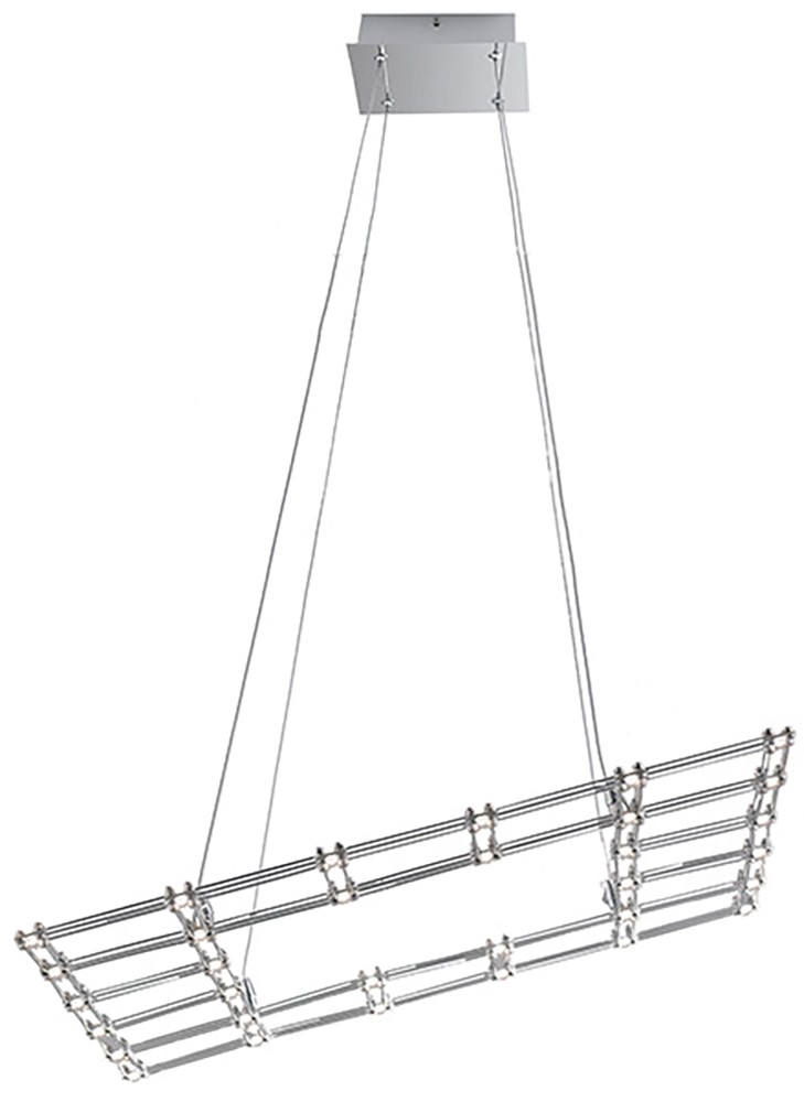 LUCE ambiente Design sospensione Moles 36 LED in acciaio cromato | OBI