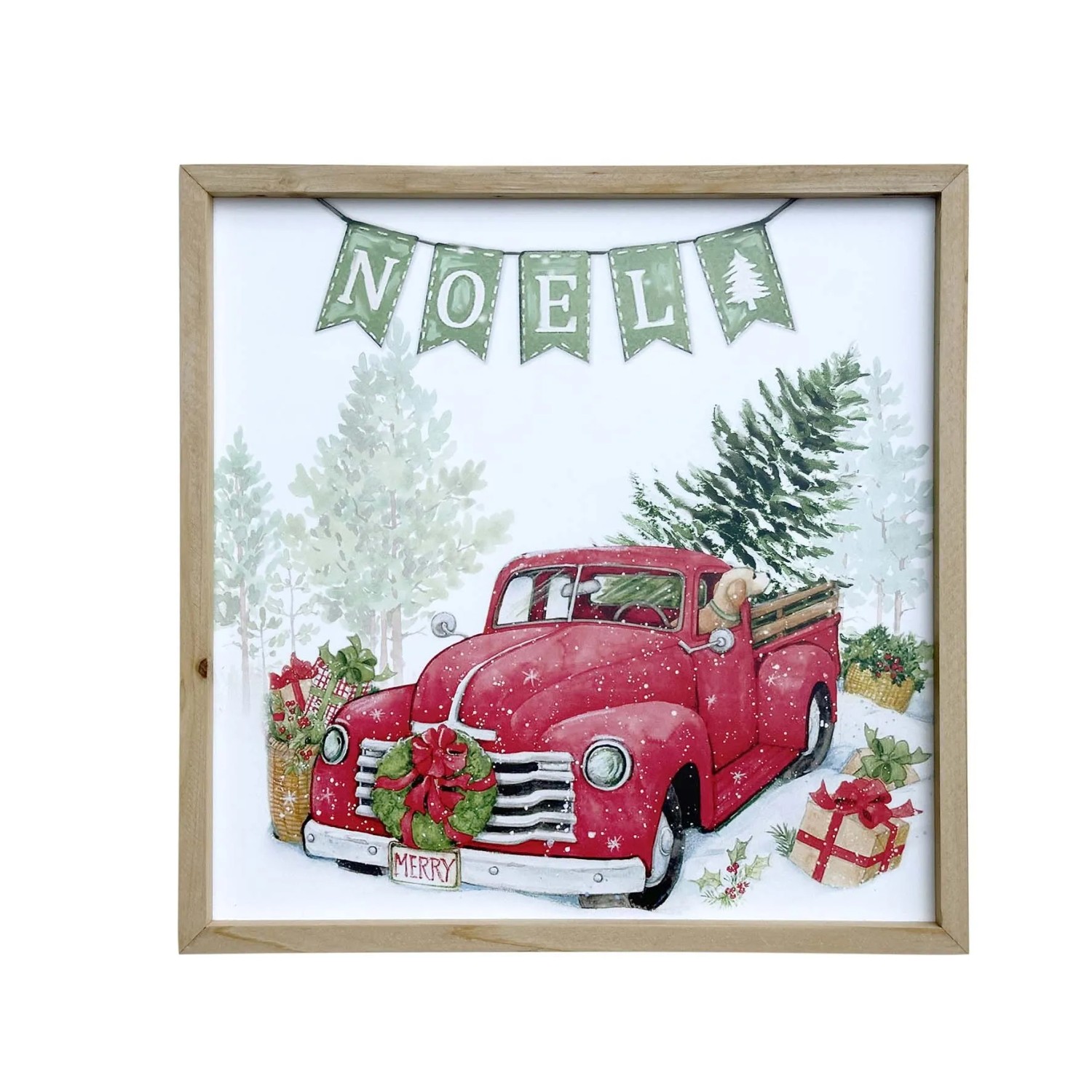 Quadro stampa natalizia Noel 40x40x1,5 cm | OBI