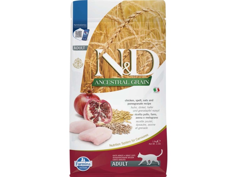 Croccantini per gatti N&D pollo e melograno 1,5 kg | OBI