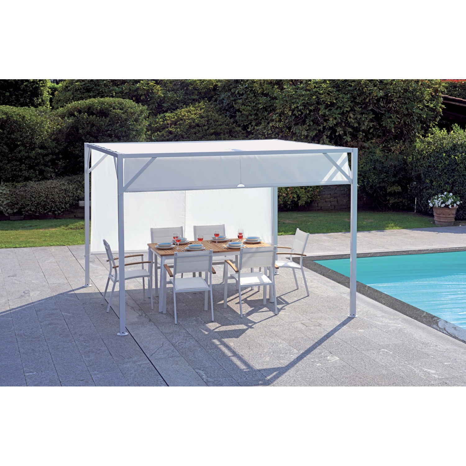 Pergola in ferro BCO 300x300x210 cm acquista da OBI